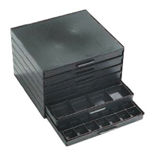 Compartmented box 273x265x187mm - 6 drawers
