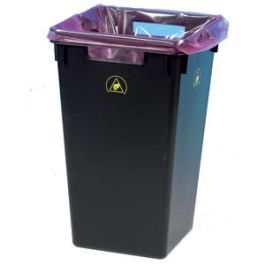 Large ESD black conductive Waste bin 40 litre