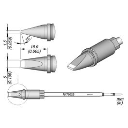 JBC R470023 Chisel Cartridge 5 x 1.5 | Kaisertech Ltd