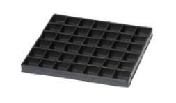 Conductive Compartmented Box Tray | 34x36mm | Kaisertech Ltd